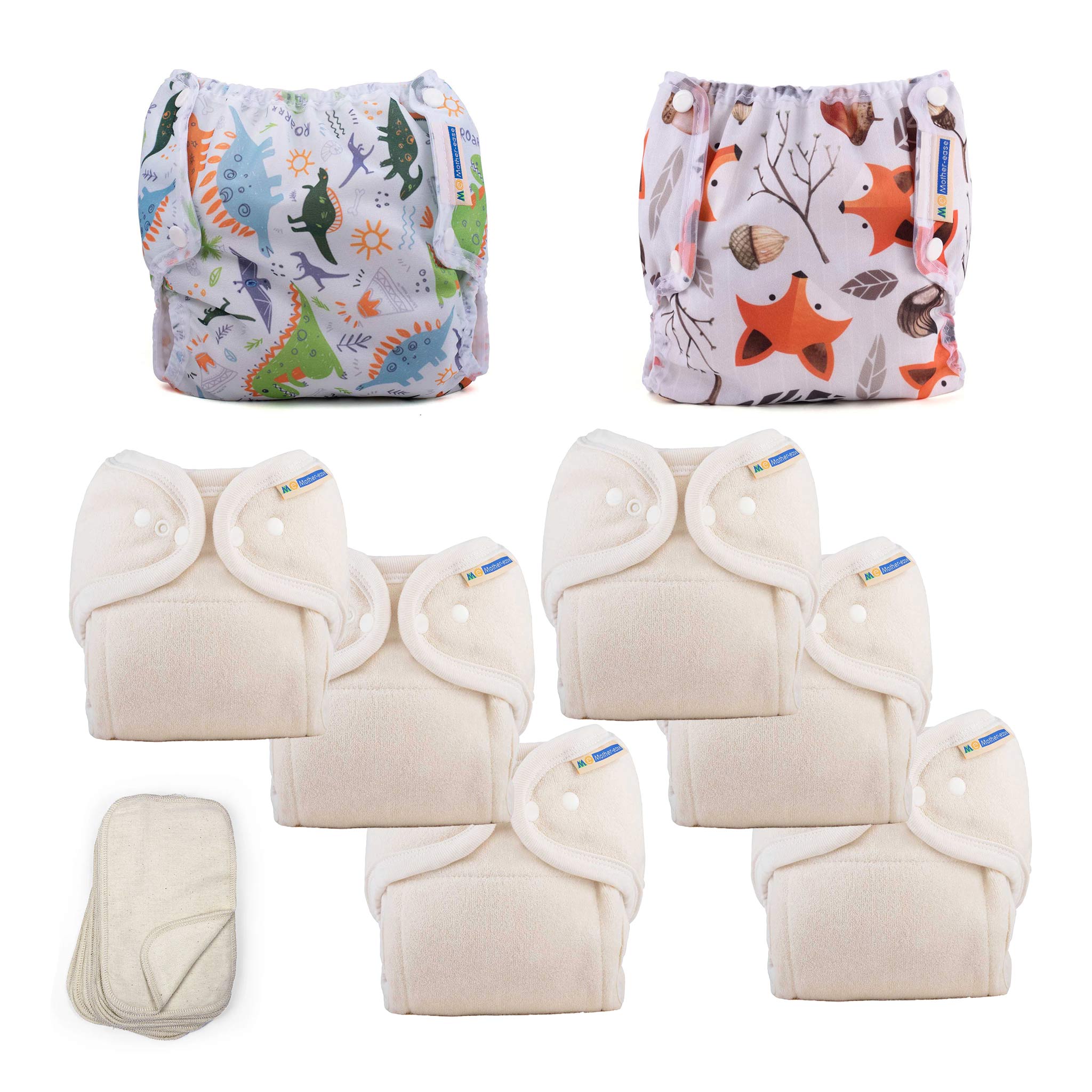 Mother-ease Cloth Diaper kit with one-size diapers – Green Mountain Diapers
