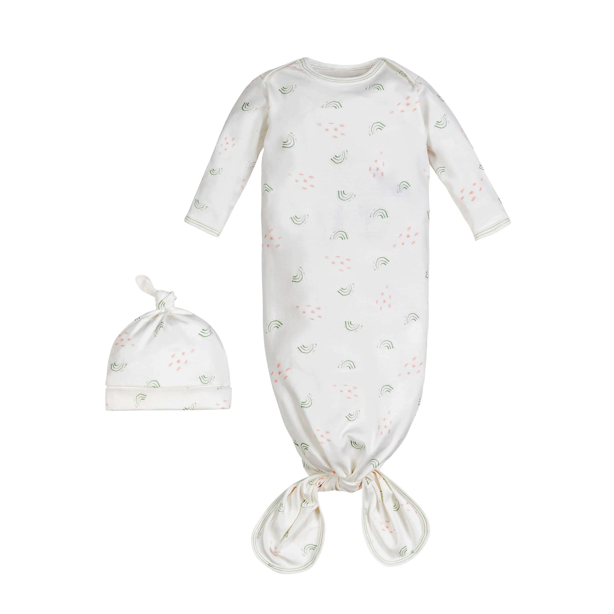 Under the Nile Organic Knotted Gown and Beanie Set – Green Mountain Diapers